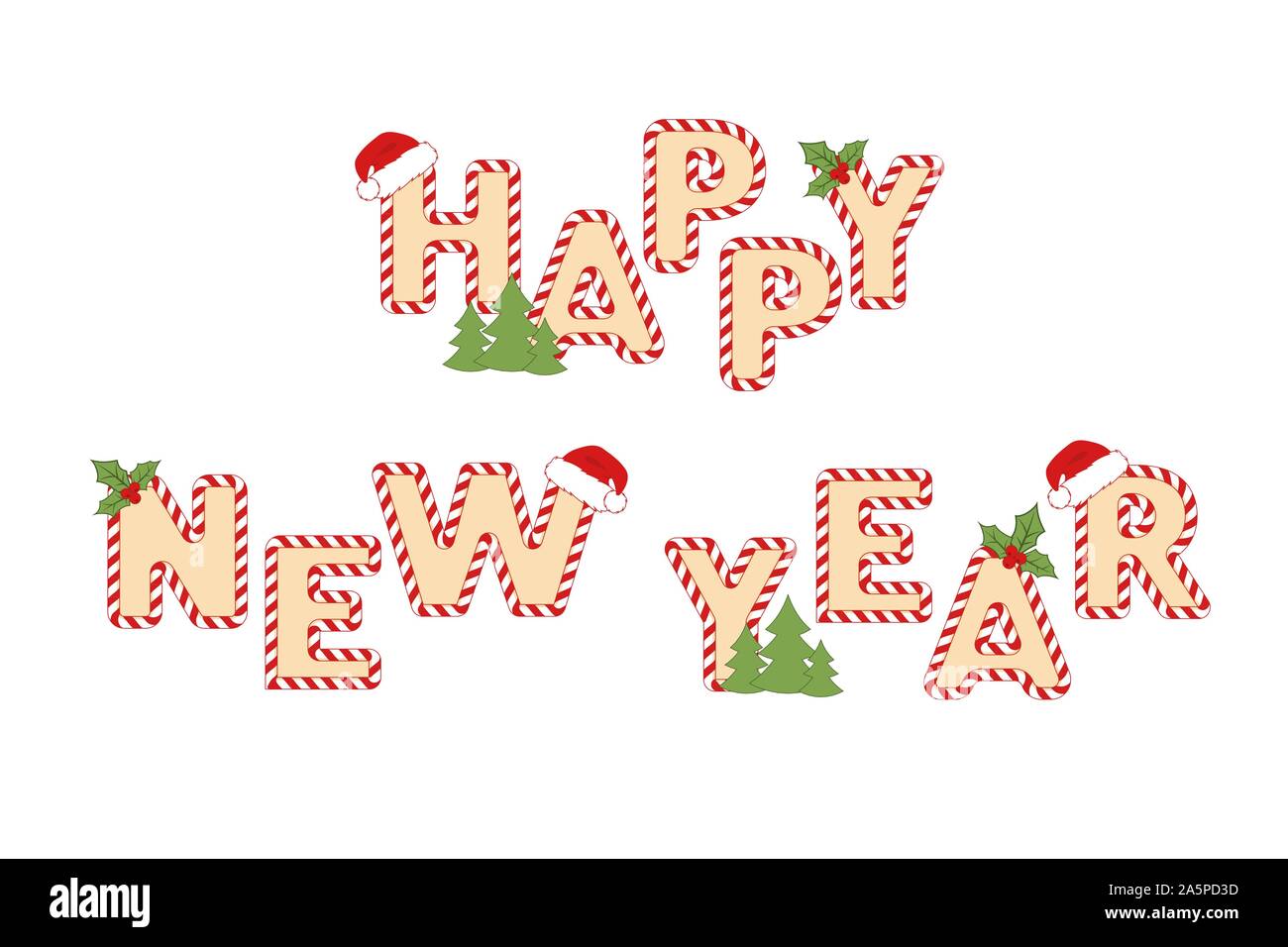 Vector candy new year Stock Vector Images - Alamy