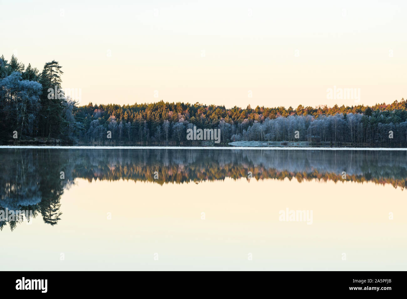 Reflection on lake Stock Photo - Alamy