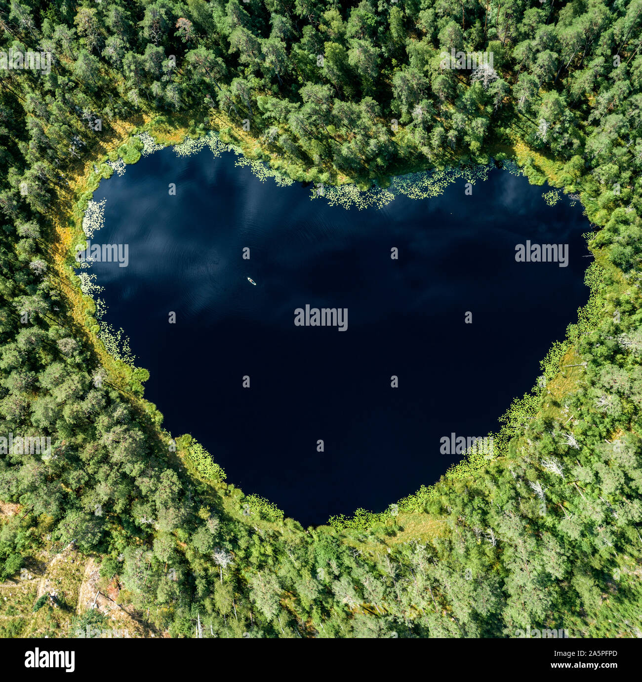 Heart Shaped Lake Stock Photo - Alamy