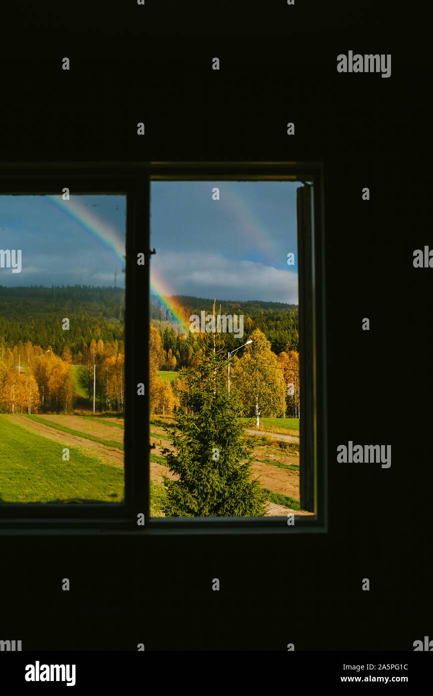 Double rainbow effect hi-res stock photography and images - Alamy
