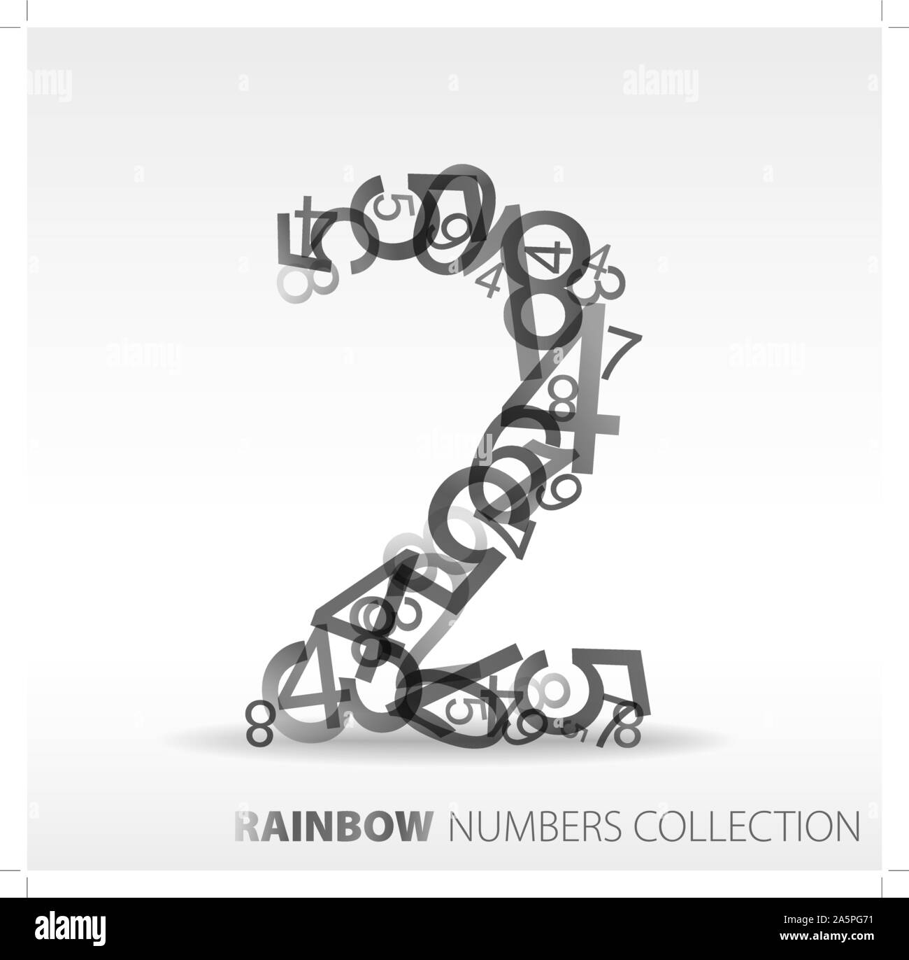 Number two made from various numbers - check my portfolio for other ...