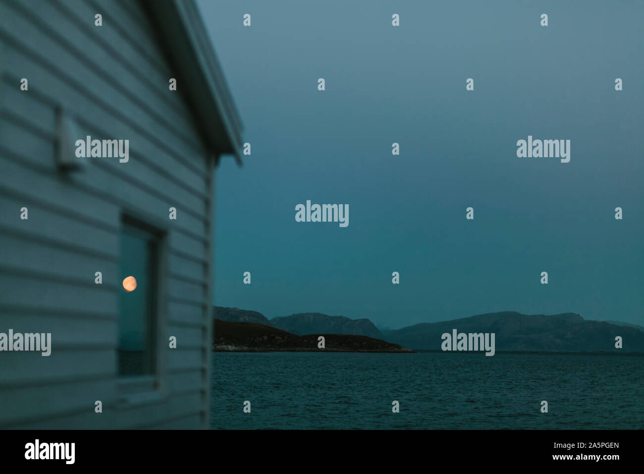 Wooden house at sea Stock Photo - Alamy