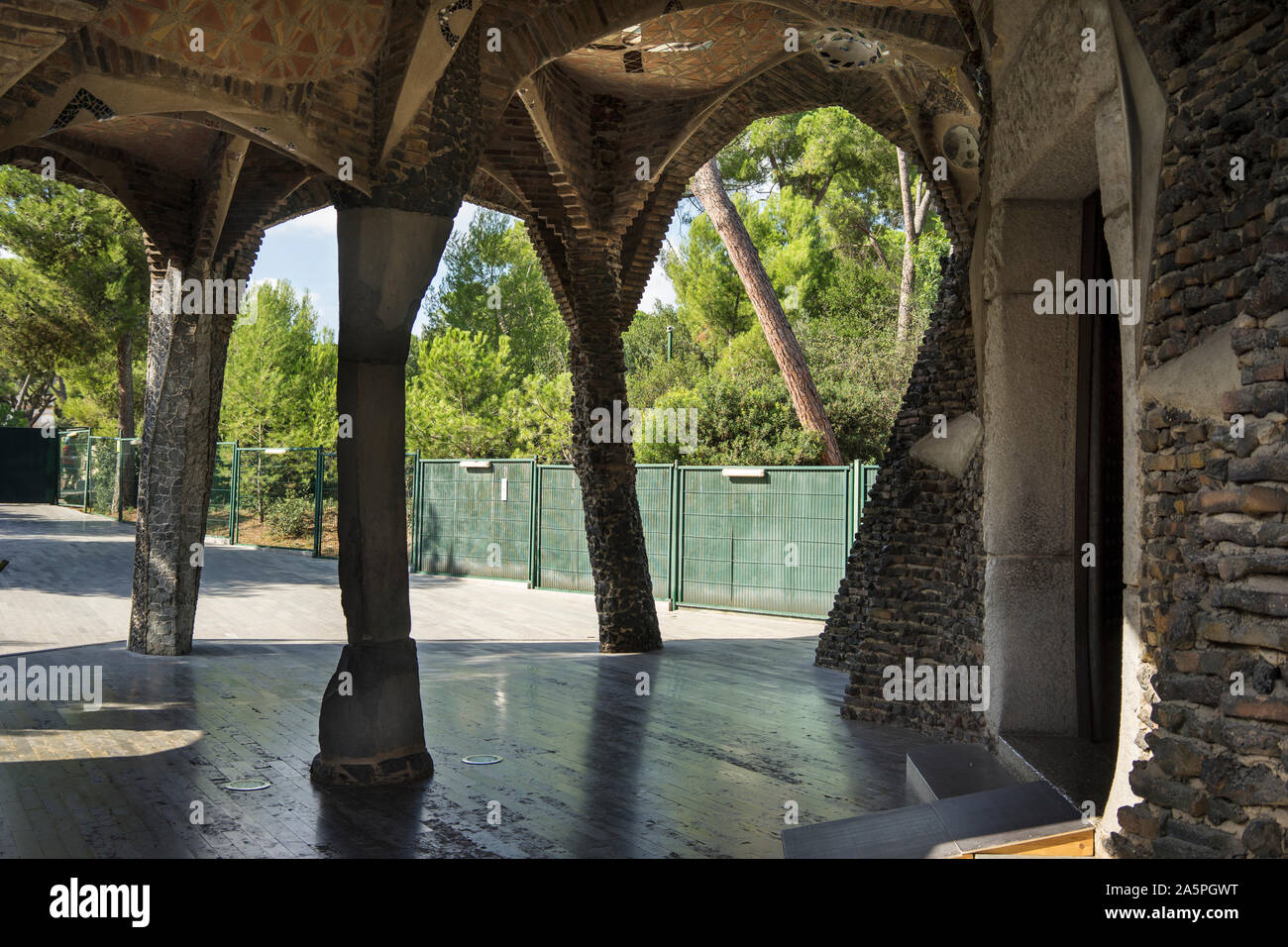 Cripta Guell, by Antoni Gaudí. Colonia Guell Stock Photo - Alamy