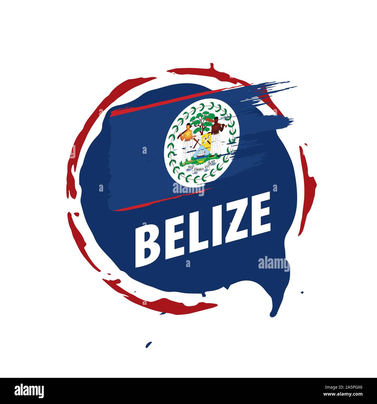 Belize flag, vector illustration on a white background Stock Vector ...