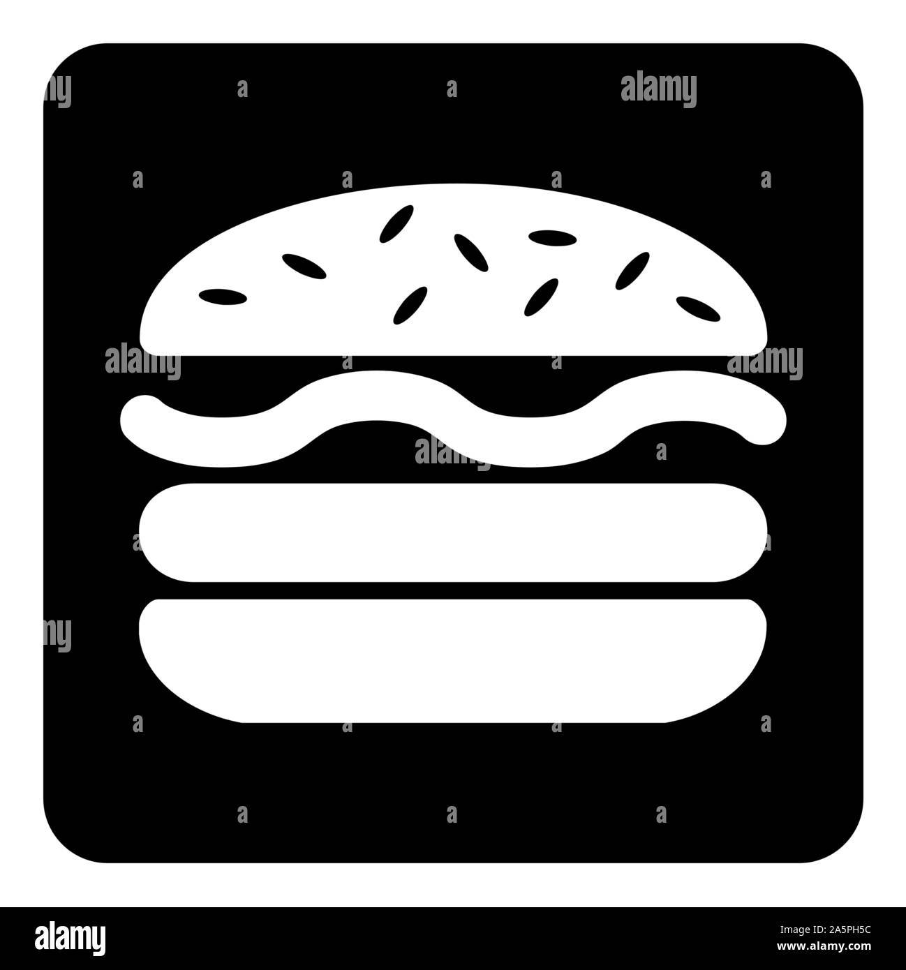 Burger white icon Stock Vector Image & Art - Alamy