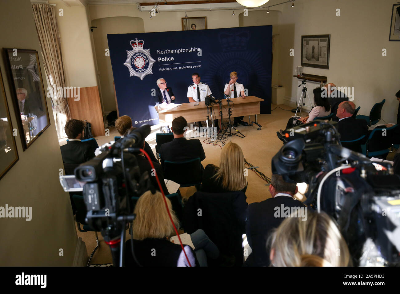 Chief Constable of Northamptonshire Police, Nick Adderley (centre ...