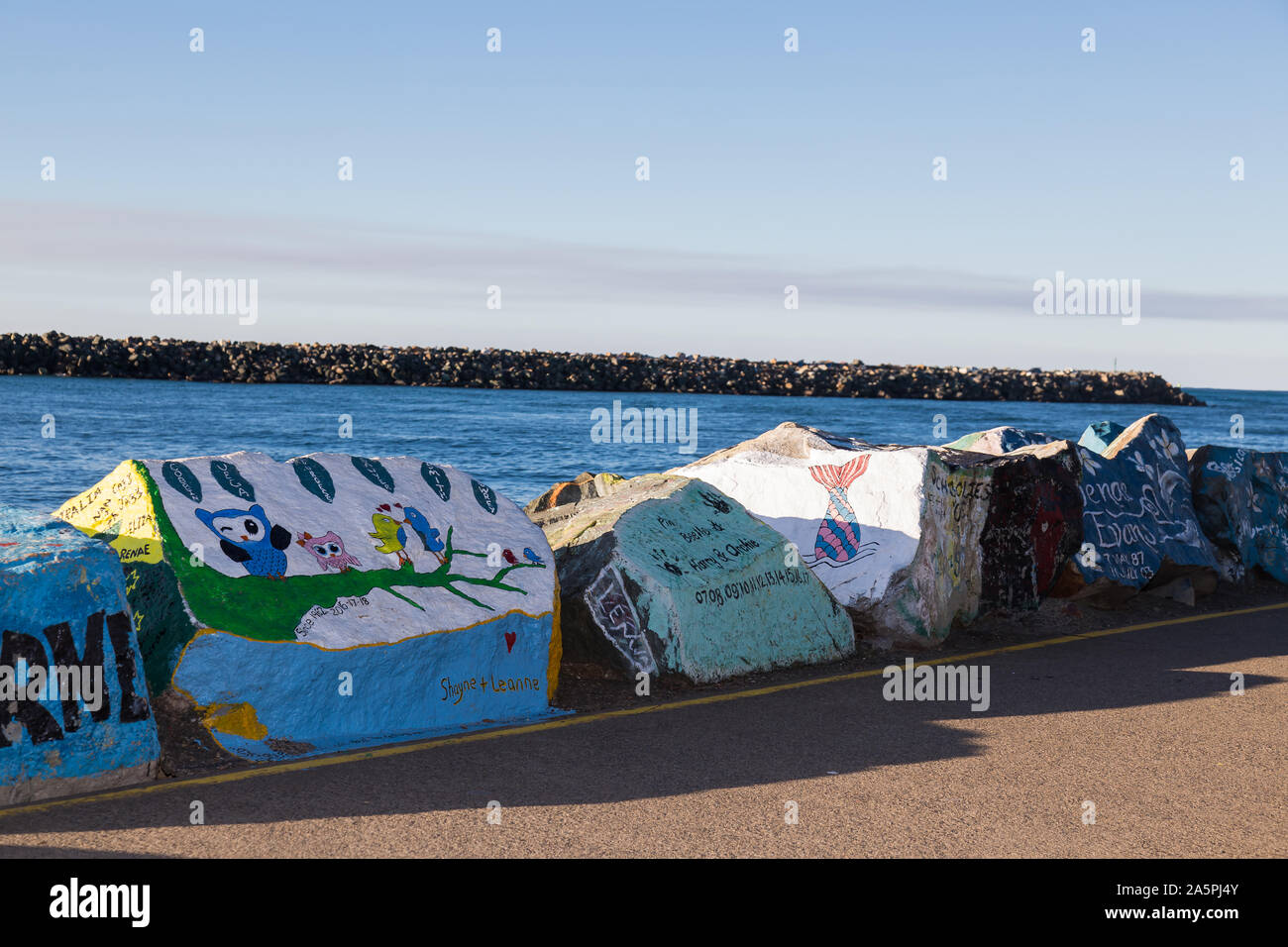 The Breakwall Walking Path at Port Macquarie, NSW Stock Photo - Alamy