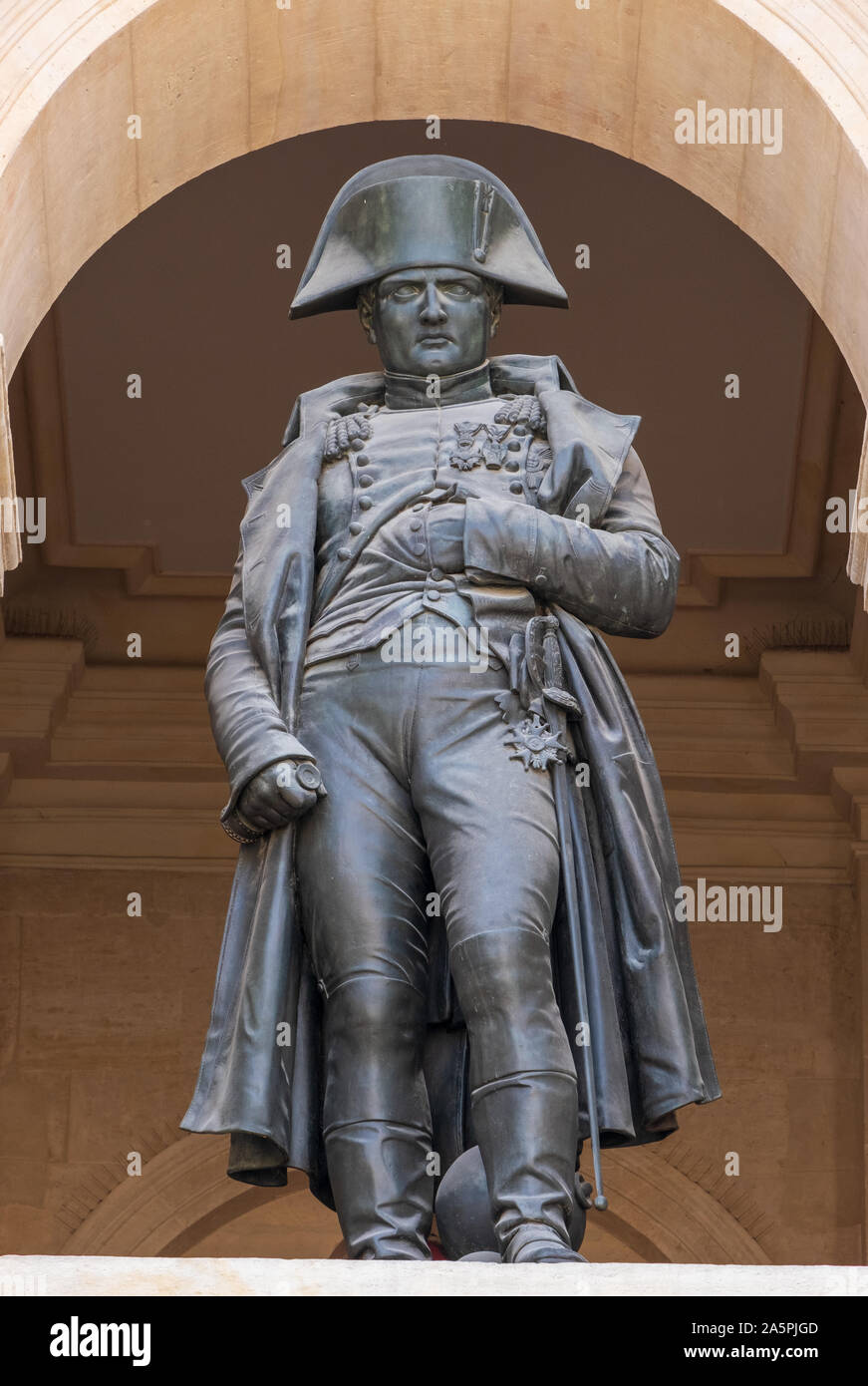 Statue of Napoleon, Hotel Nationale des Invalides, Paris Stock Photo ...