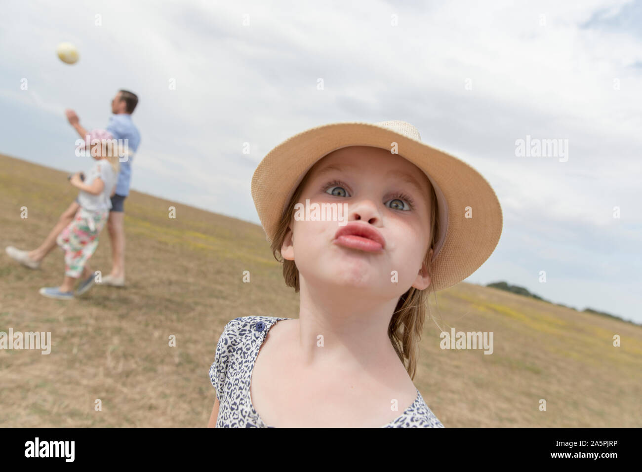 Girl making a face Stock Photo - Alamy