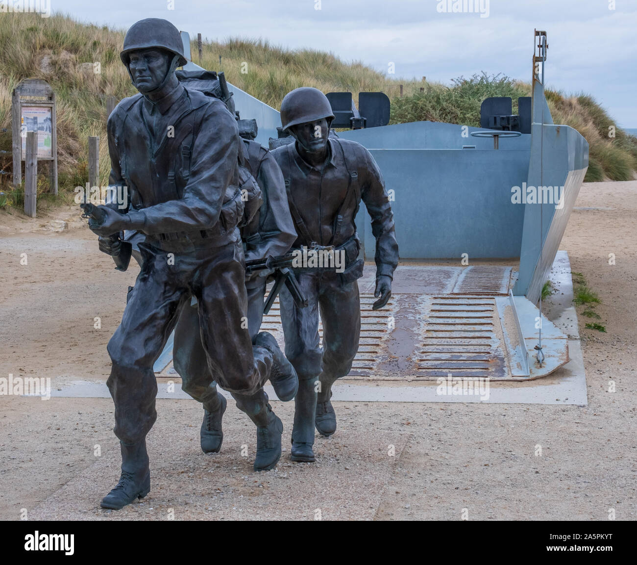 Higgins Boat monument at Utah Beach, Normandy, France Stock Photo - Alamy
