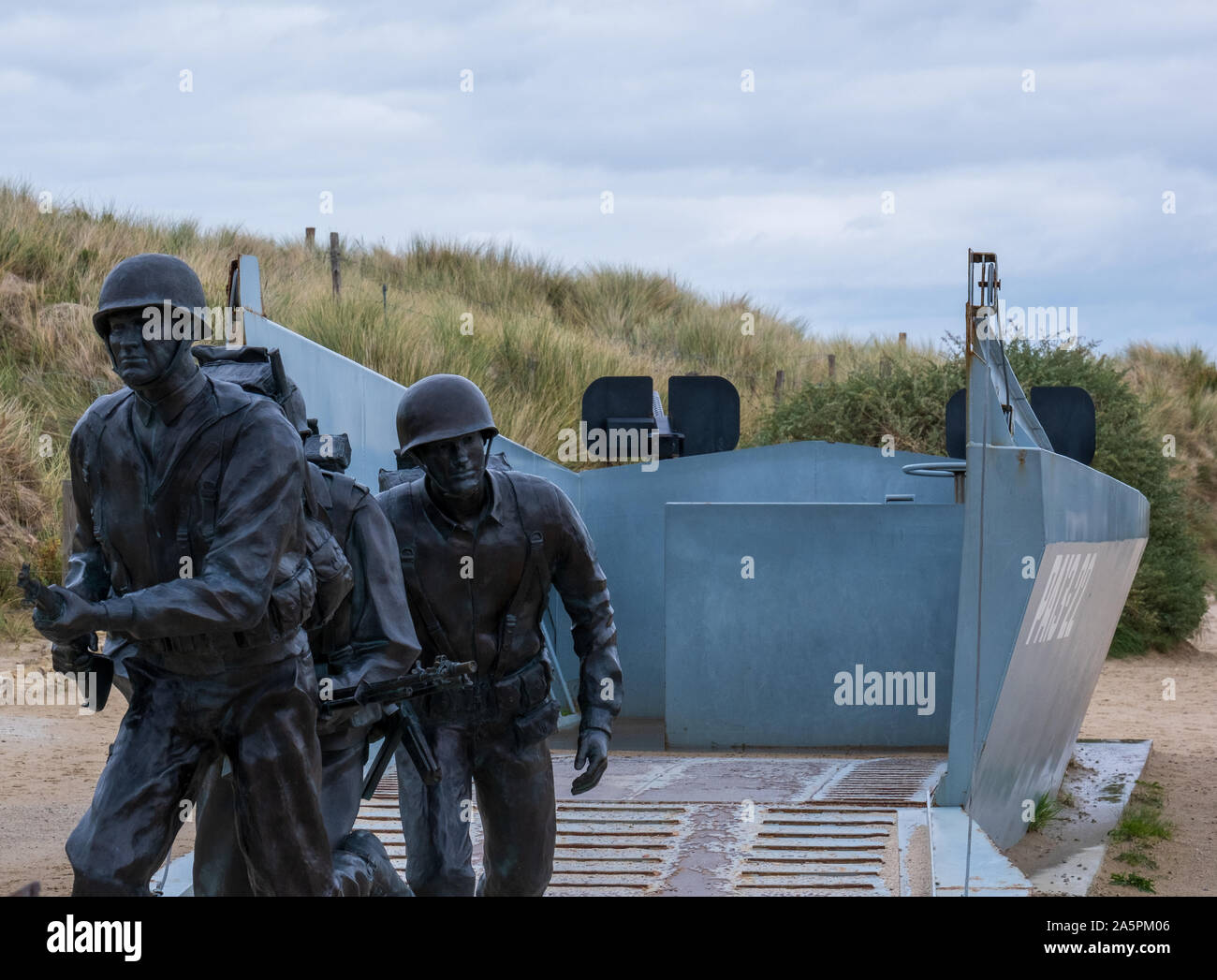 Higgins Boat monument at Utah Beach, Normandy, France Stock Photo - Alamy