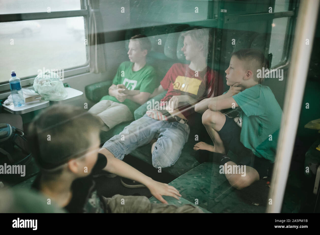 Boys in compartment hi-res stock photography and images - Alamy