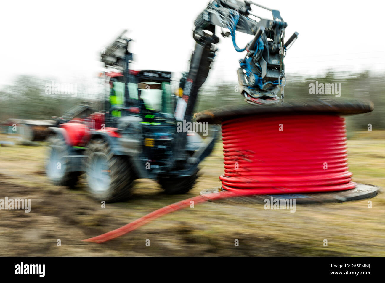 Machines on construction site Stock Photo - Alamy
