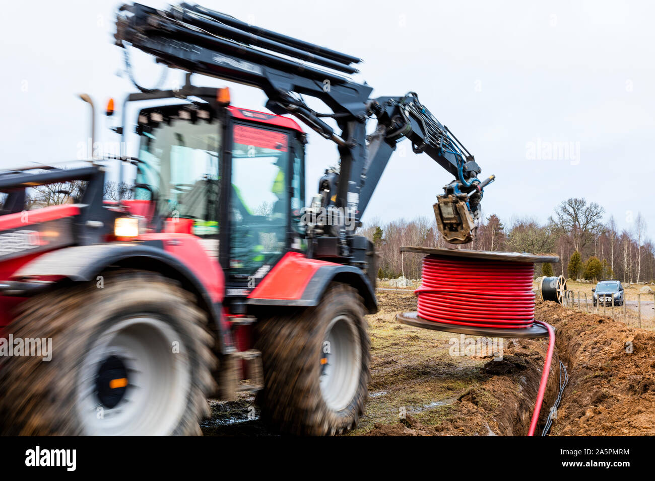 Machines on construction site Stock Photo - Alamy