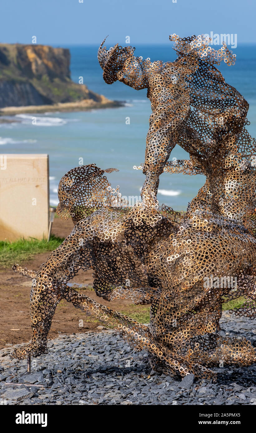 D-Day 75 Garden memorial at Arromanches, Normandy Stock Photo - Alamy