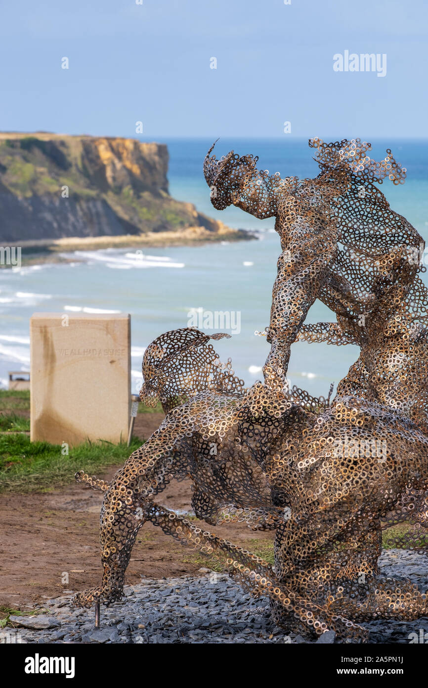 D-Day 75 Garden memorial at Arromanches, Normandy Stock Photo - Alamy
