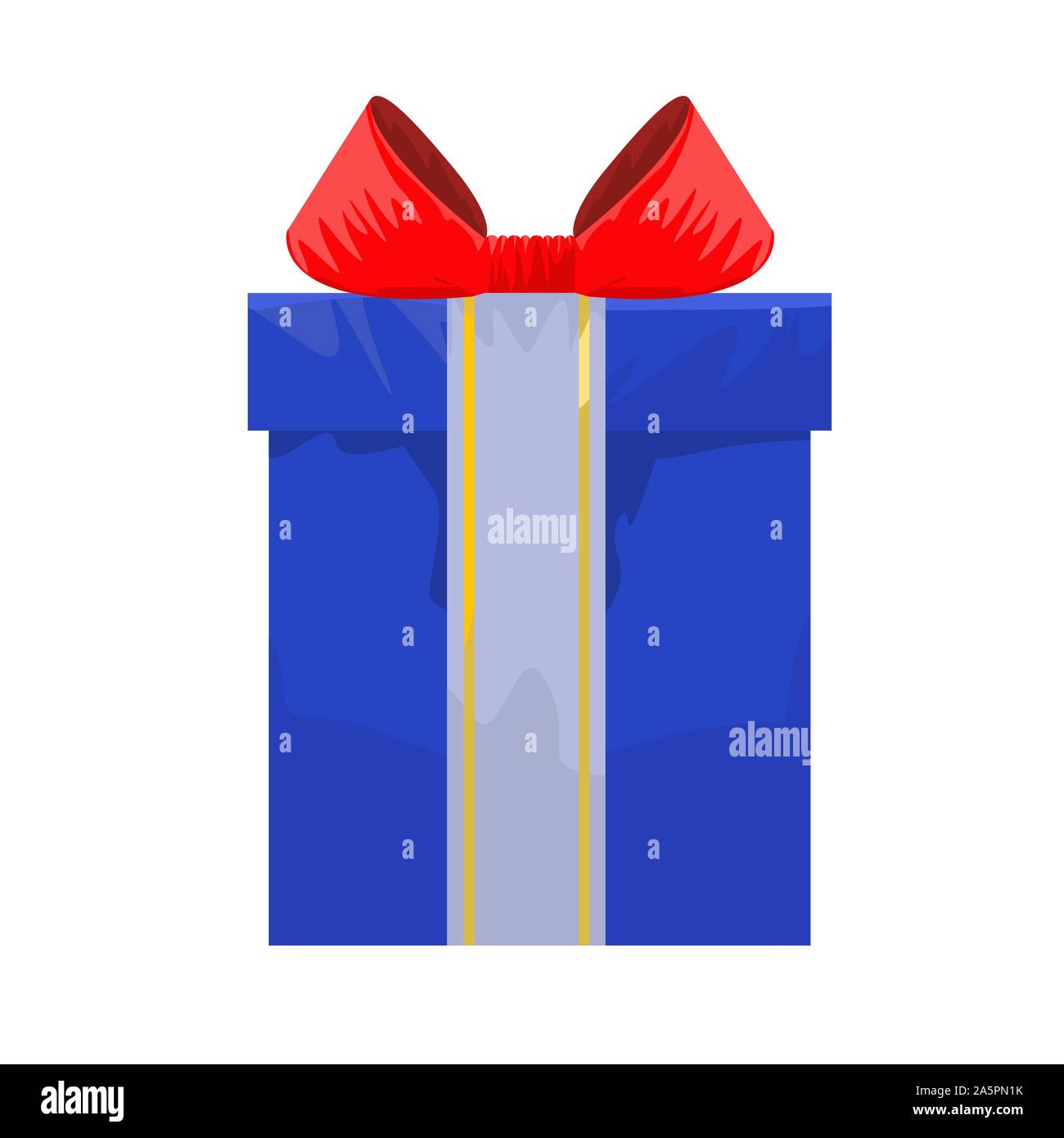 Giftbox mockup with side view. Cartoon style hand drawn style flat ...