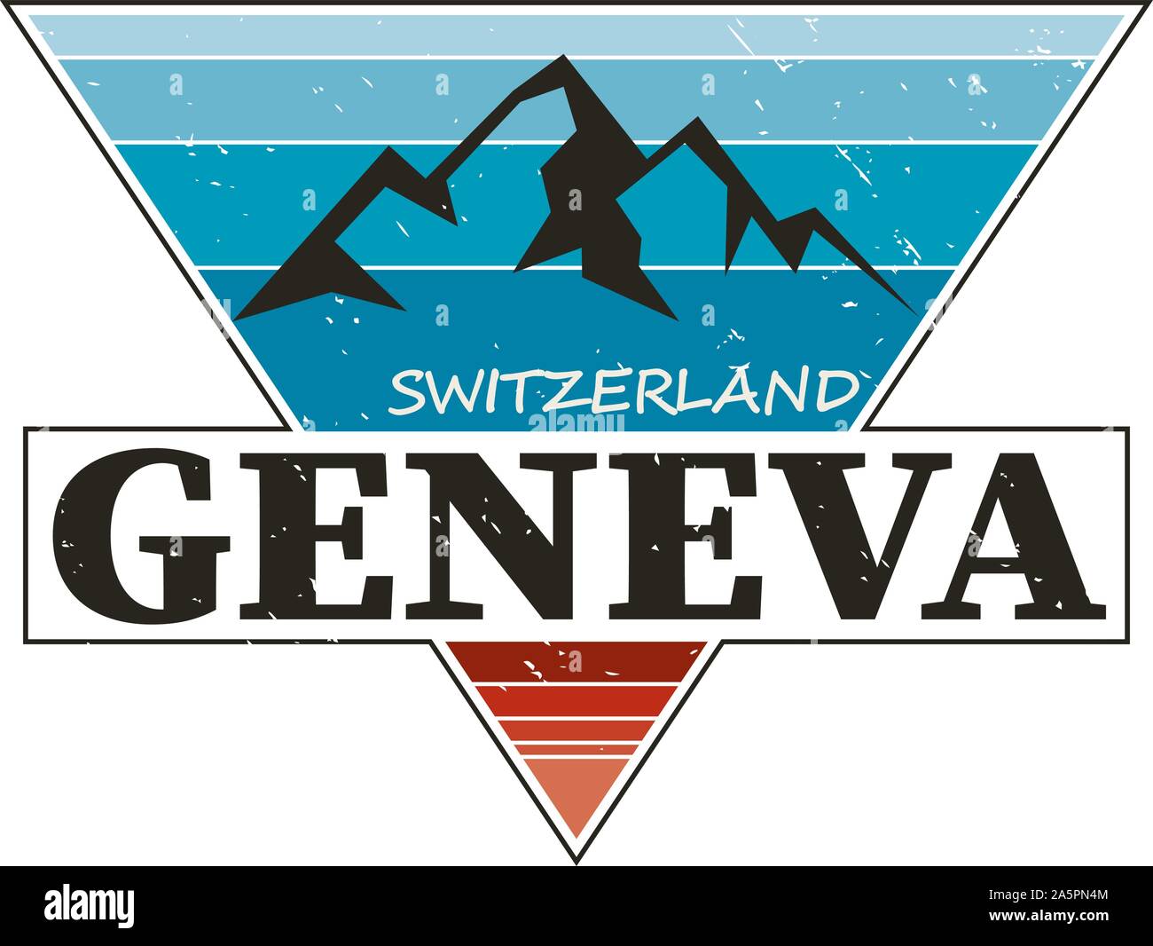 Geneva. City of Switzerland. Editable logo vector design Stock Vector ...