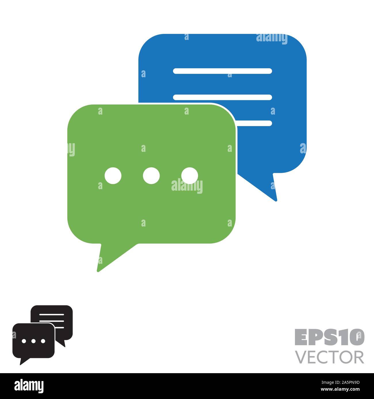 Text message bubbles dialog solid icons. Glyph symbol of communication and messaging ...