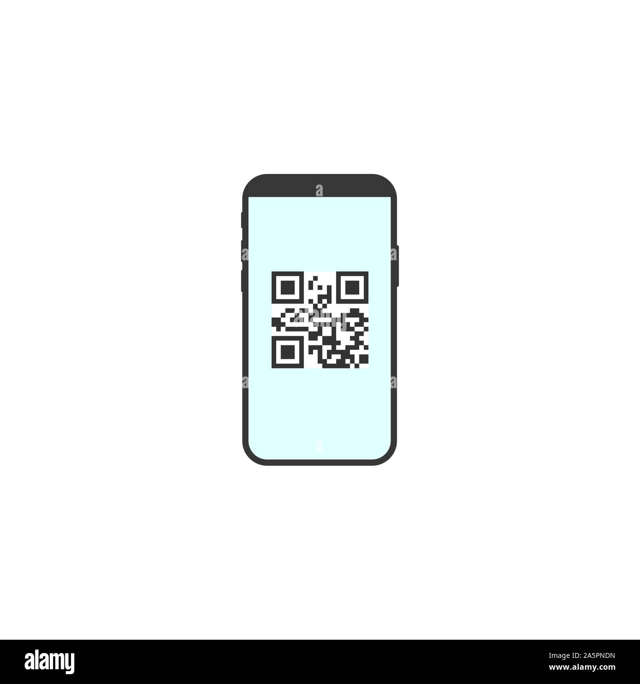 Smartphone, QR code icon. Vector illustration, flat design Stock Vector ...