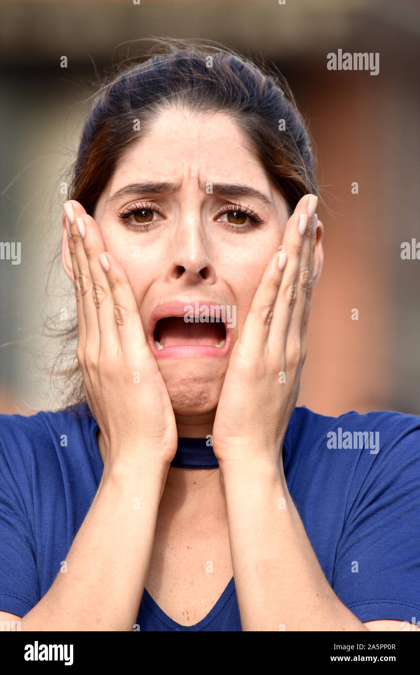 Female And Anxiety Stock Photo - Alamy