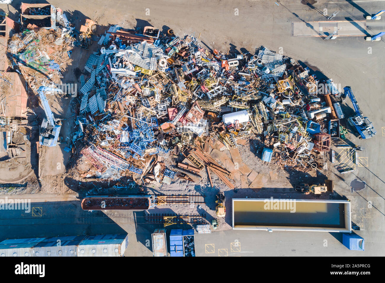Aerial view of heap of garbage Stock Photo - Alamy