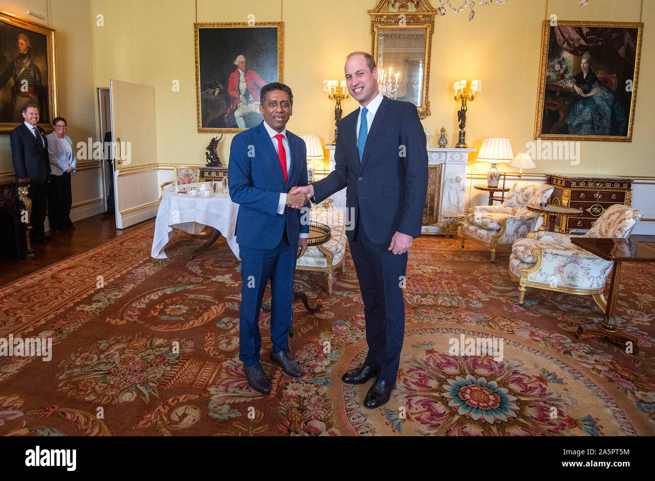 The Duke of Cambridge receives the President of the Seychelles, Danny ...