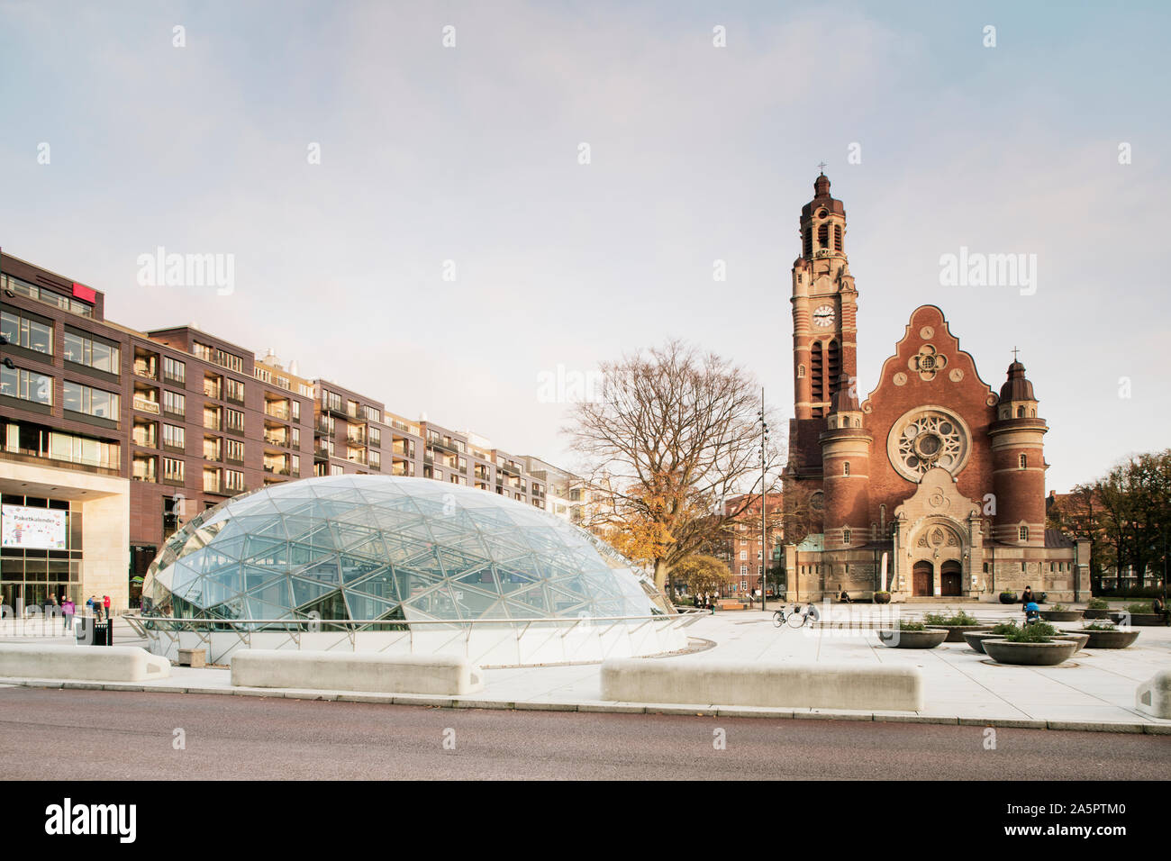 Modern and old buildings Stock Photo - Alamy