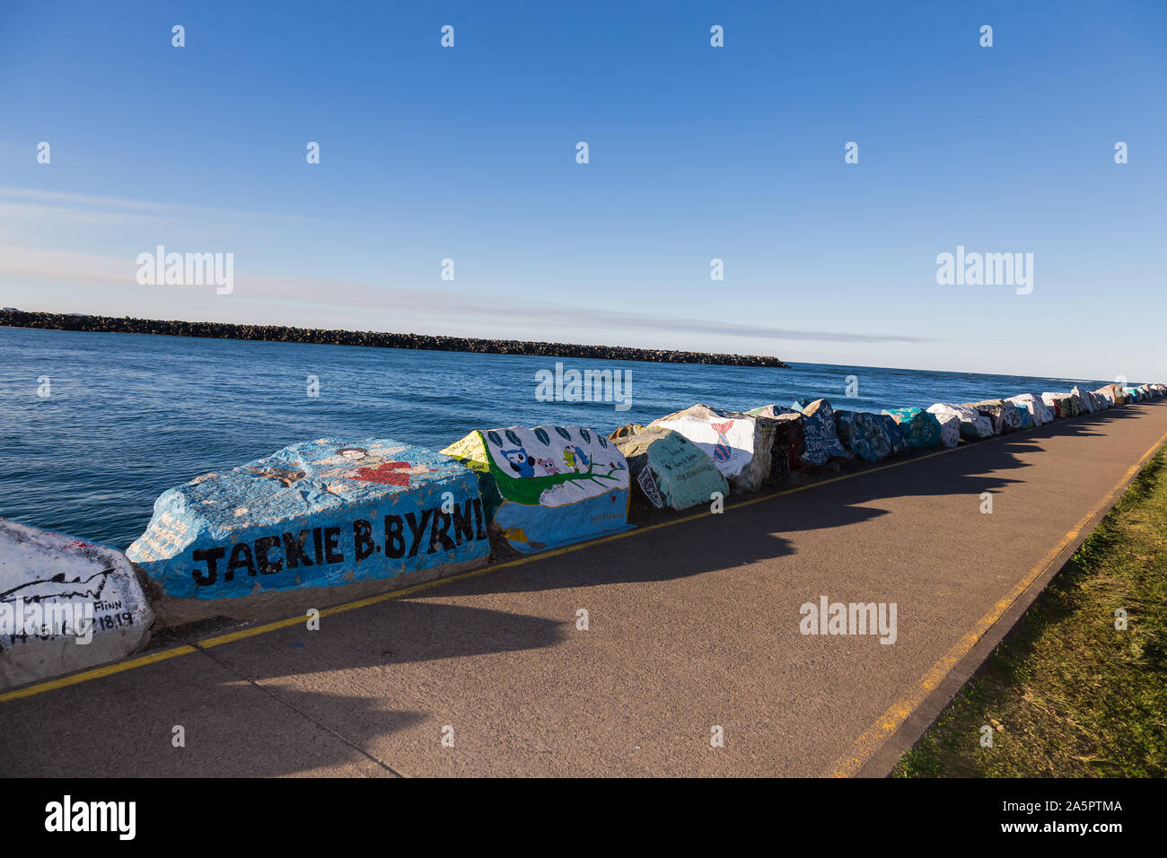 The Breakwall Walking Path at Port Macquarie, NSW Stock Photo - Alamy