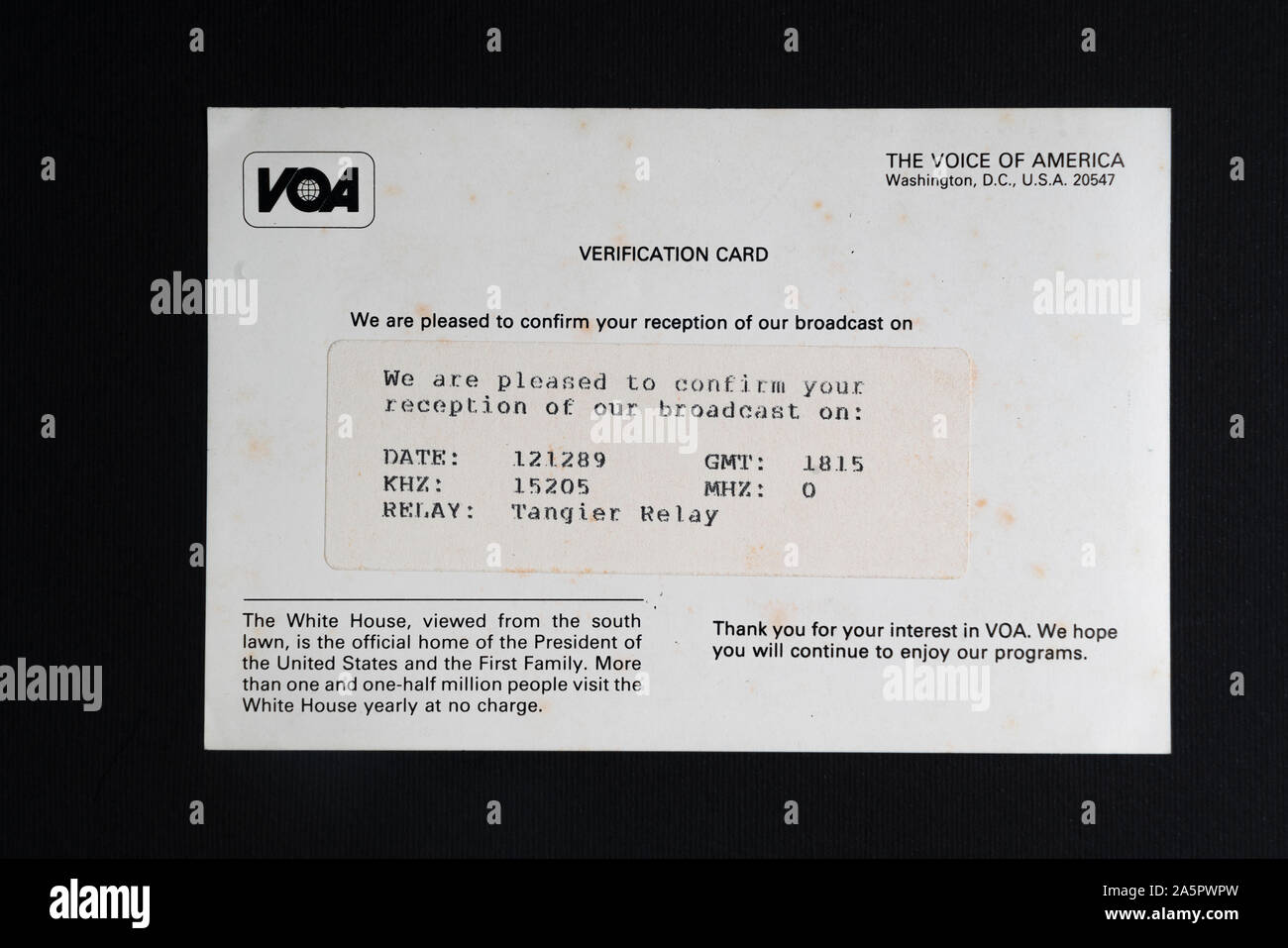 Qsl Card High Resolution Stock Photography and Images - Alamy