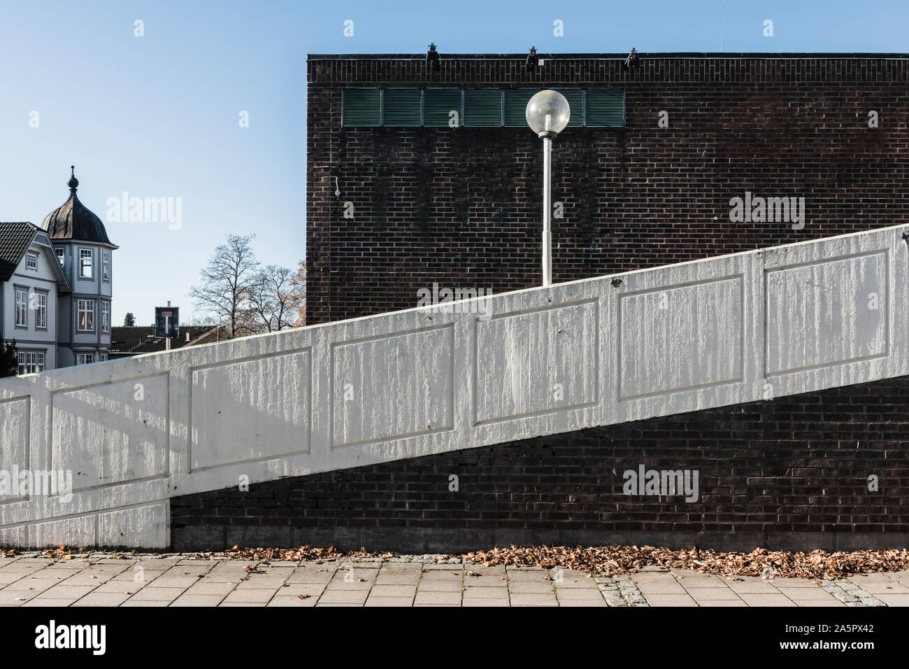Stairs outside train station Stock Photo - Alamy