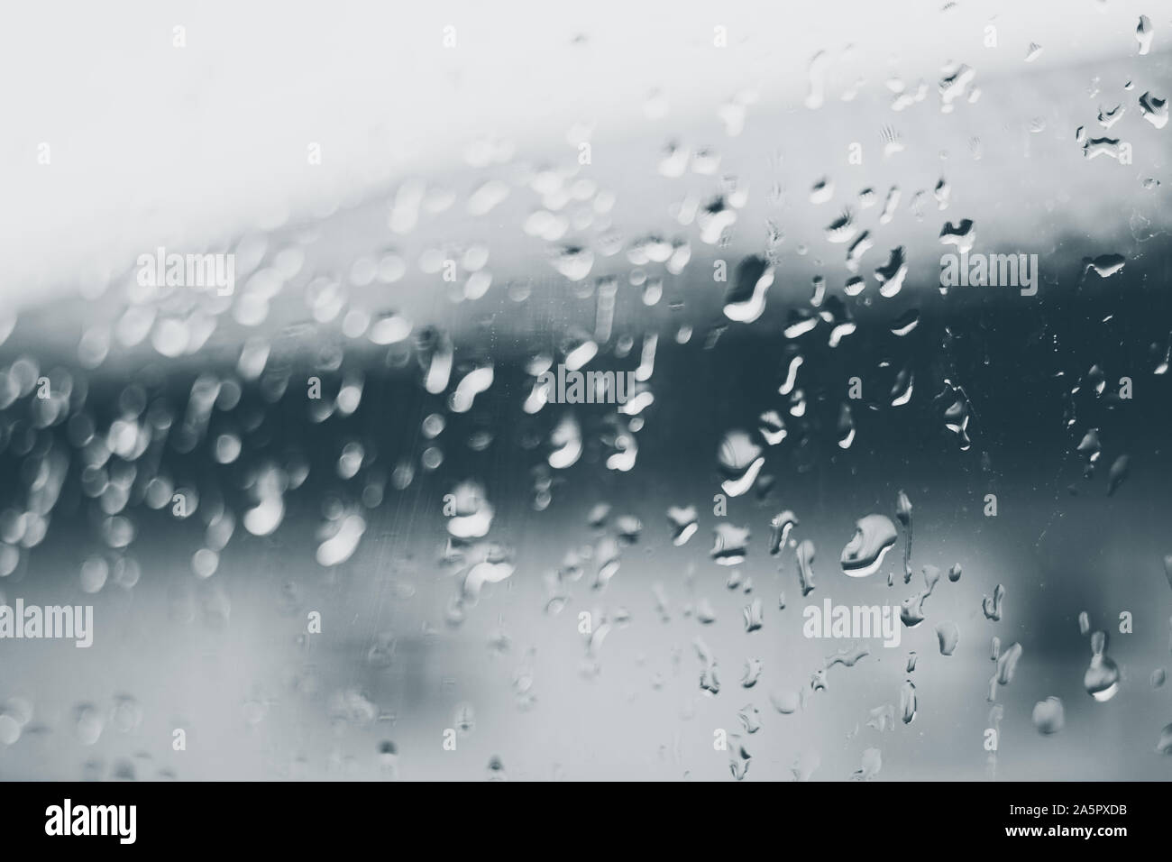 Wet window with rain drops. Cold rainy weather Stock Photo - Alamy