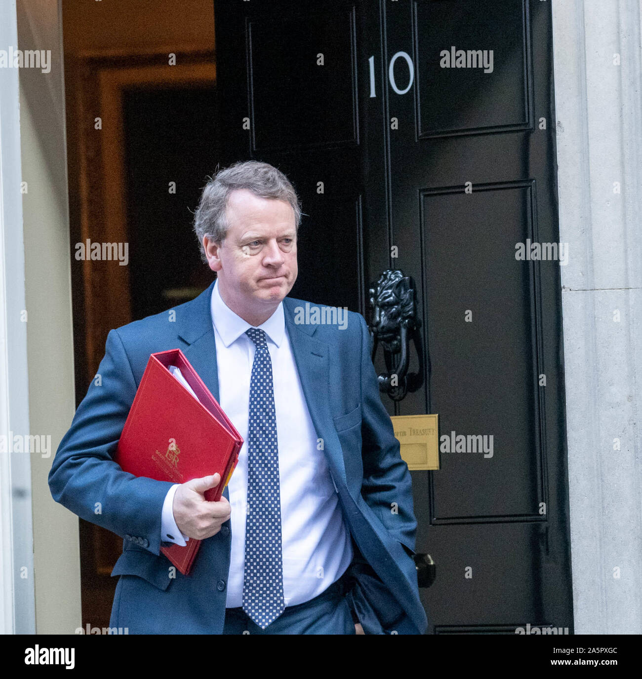London UK 22nd Oct. 2019, Alister Jack MP PC Scottish Secretary leaves ...