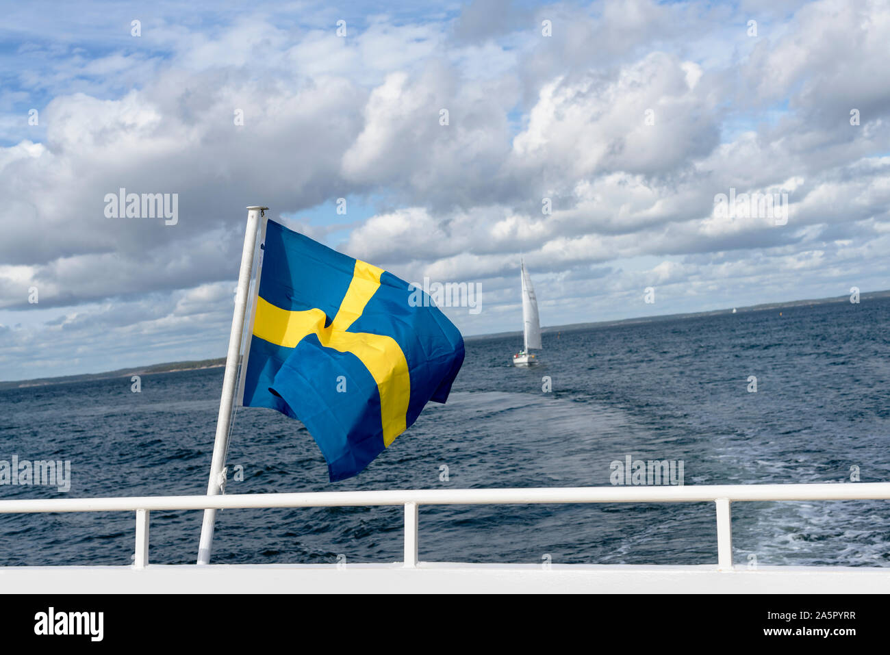 Swedish flag on boat hi-res stock photography and images - Alamy