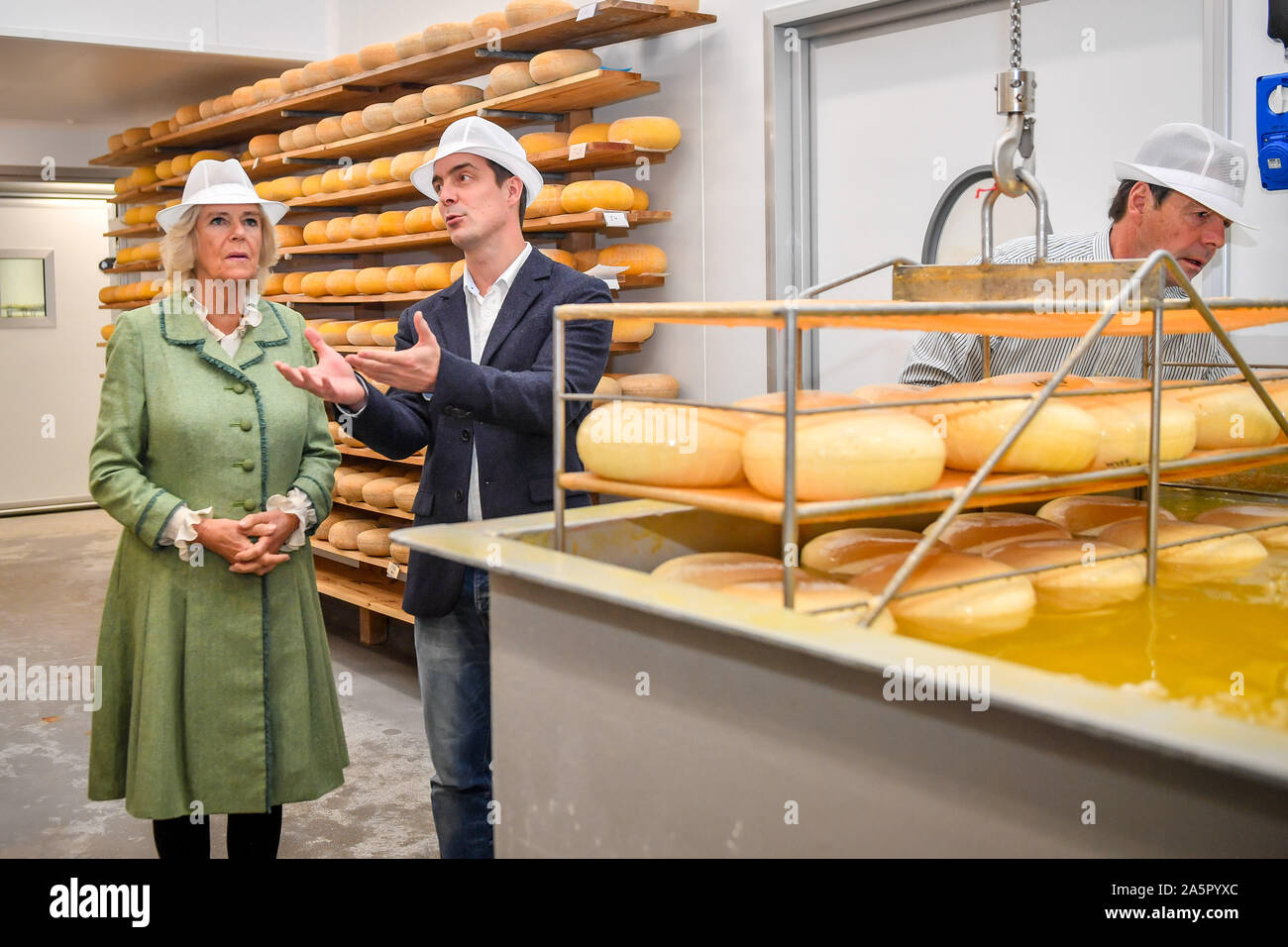 The Duchess of Cornwall is shown hundreds of ripening cheeses by Hugh ...