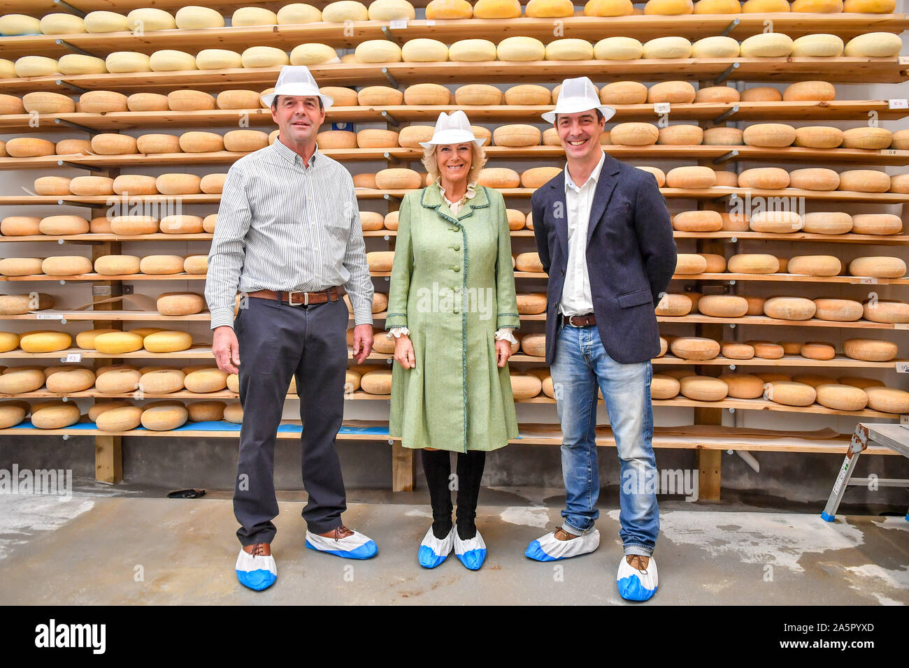 The Duchess of Cornwall with father and son Graham Hadfield, left, and ...