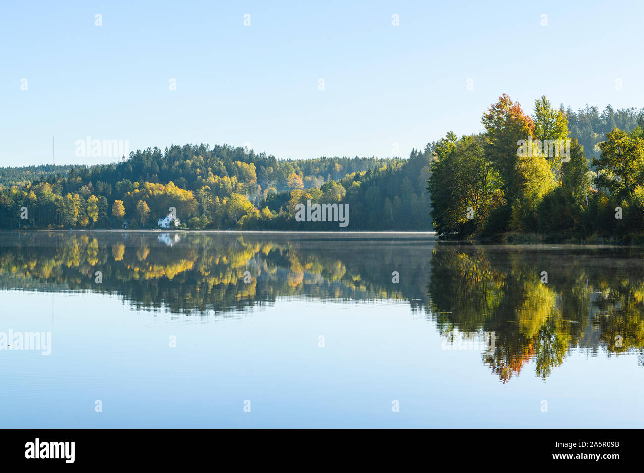 Reflection on lake Stock Photo - Alamy