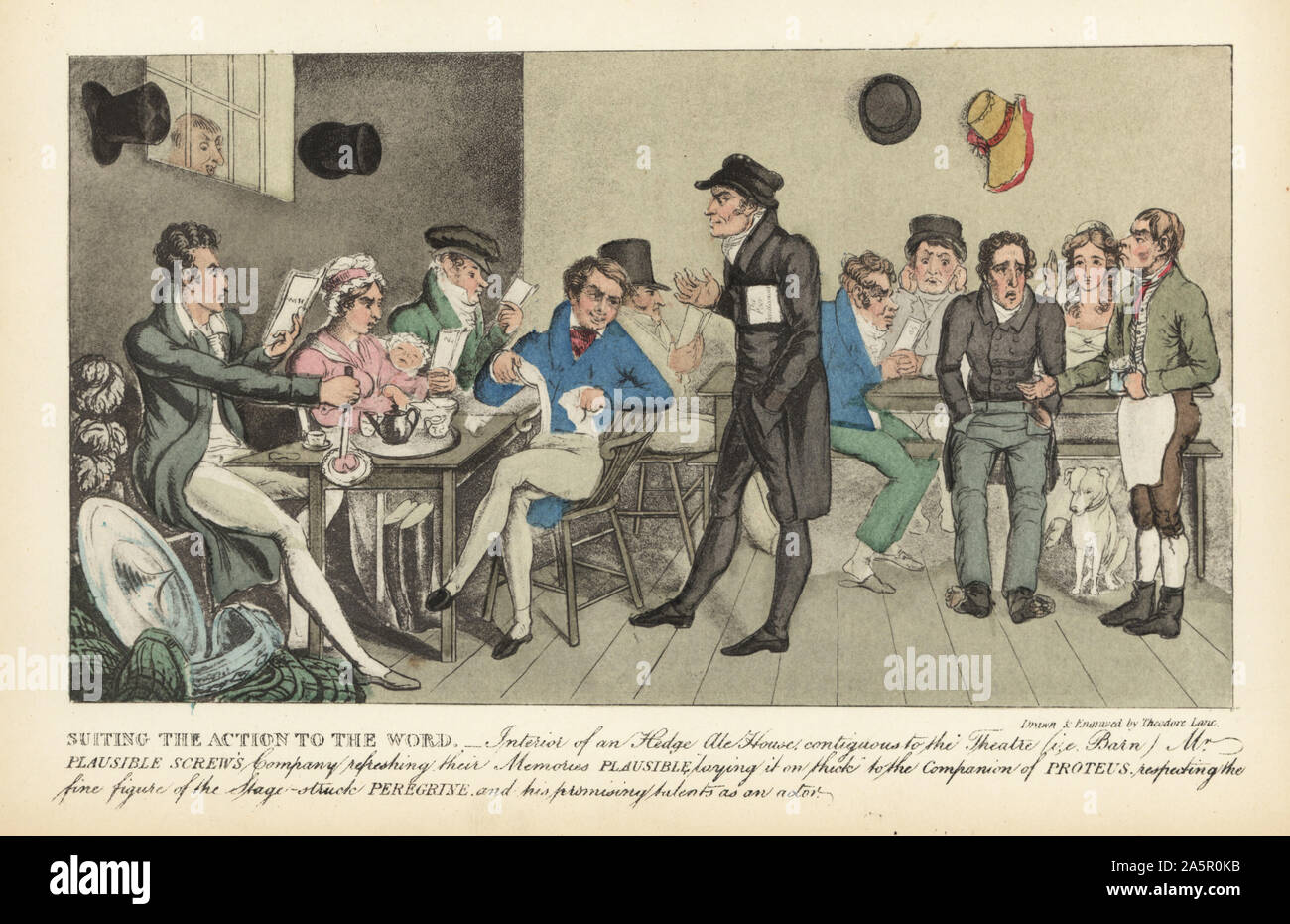 Regency actors in a small obscure tavern near the theatre. Actors ...