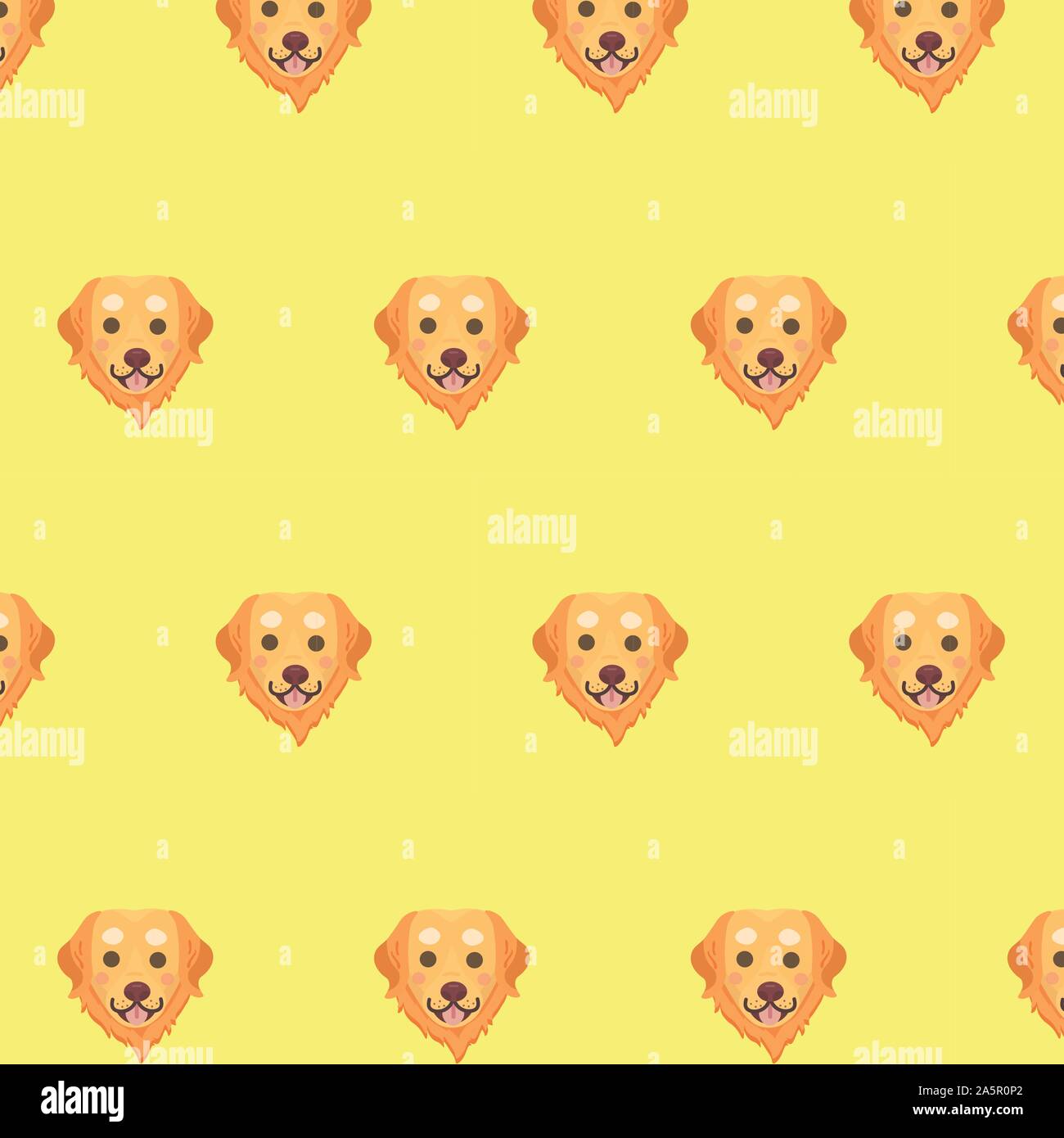 Labrador golden retriever dog pattern on pastel background Stock Vector ...