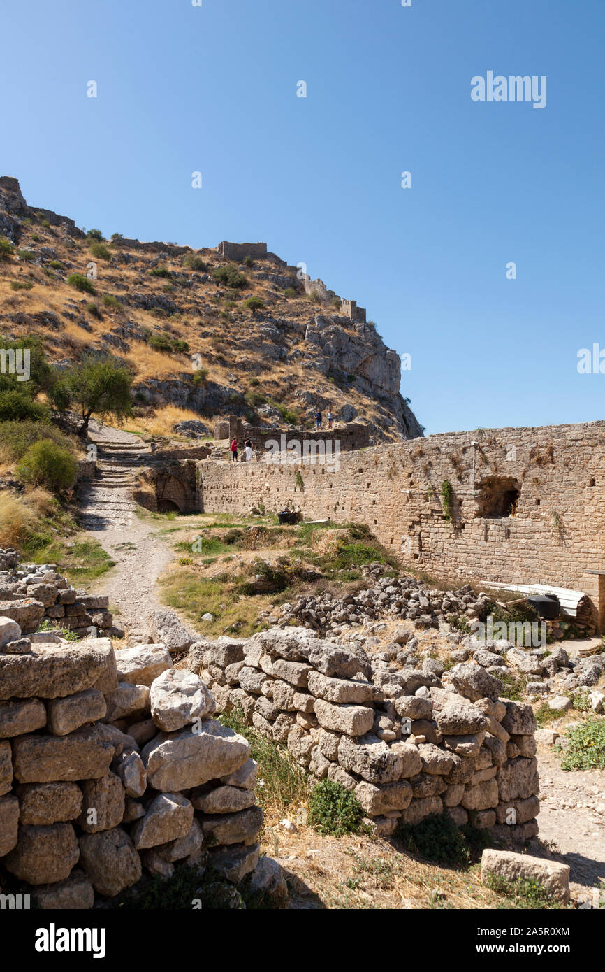 Acrocorinth or Corinth Castle, Corinth Greece Stock Photo - Alamy
