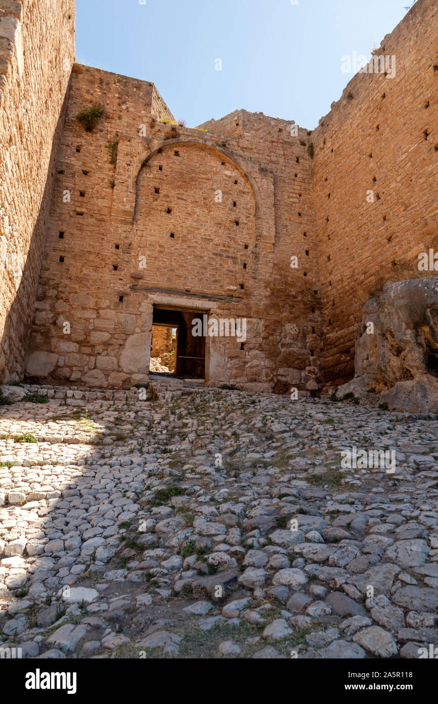Acrocorinth or Corinth Castle, Corinth Greece Stock Photo - Alamy