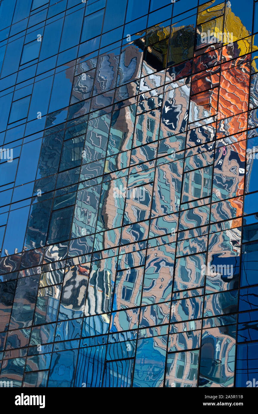 Buildings reflected on windows, in Manhattan, New York Stock Photo - Alamy