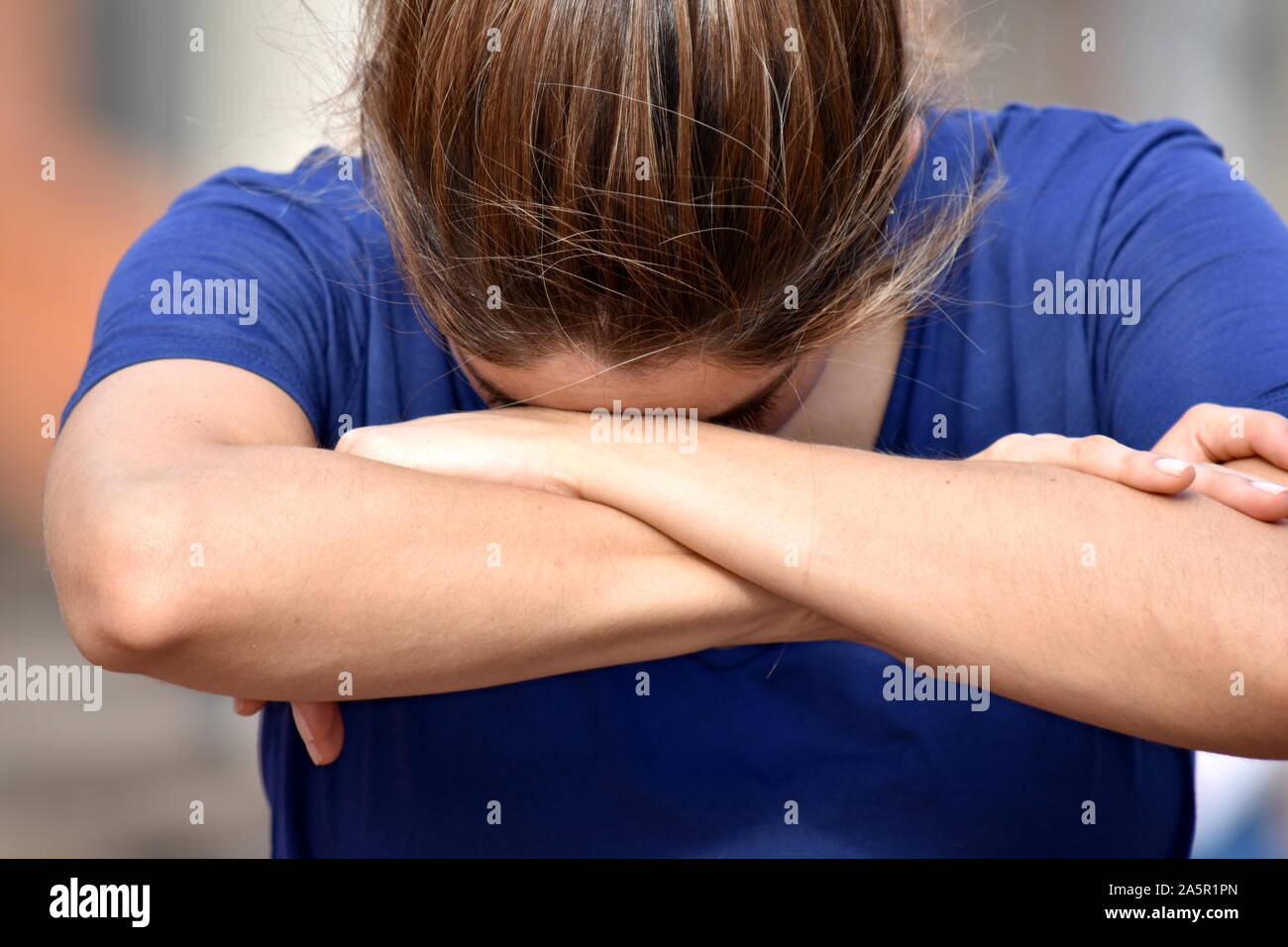 An Ashamed Diverse Person Stock Photo - Alamy