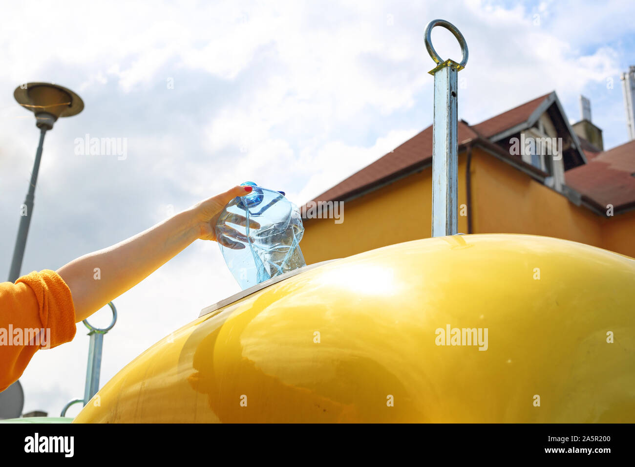 Segregation of rubbish, sorting waste into an appropriate container ...