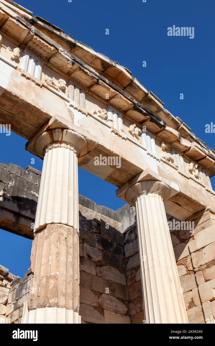 The Treasury of the Athenians, Delphi, Greece Stock Photo - Alamy