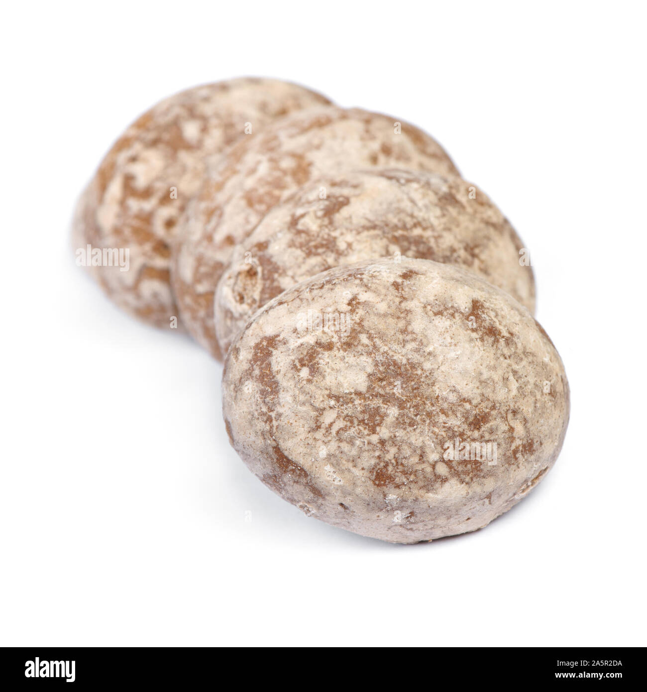 Group of simple oval gingerbread cookies isolated on white background ...