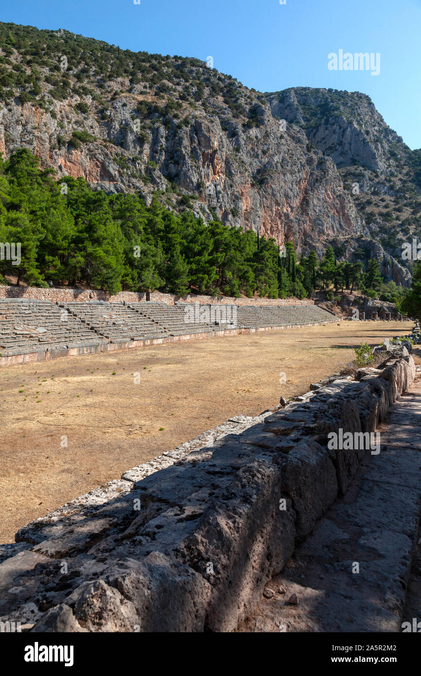 The Stadium, Delphi, Greece Stock Photo - Alamy