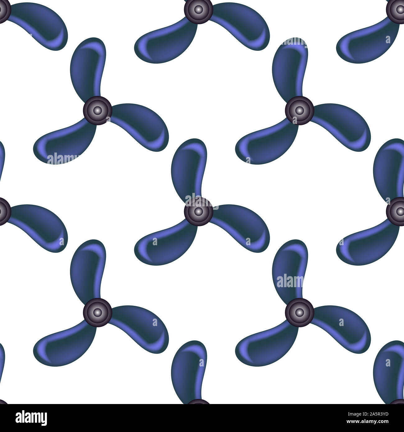 Blue Propeller Icon Seamless Pattern Isolated on White Background Stock ...