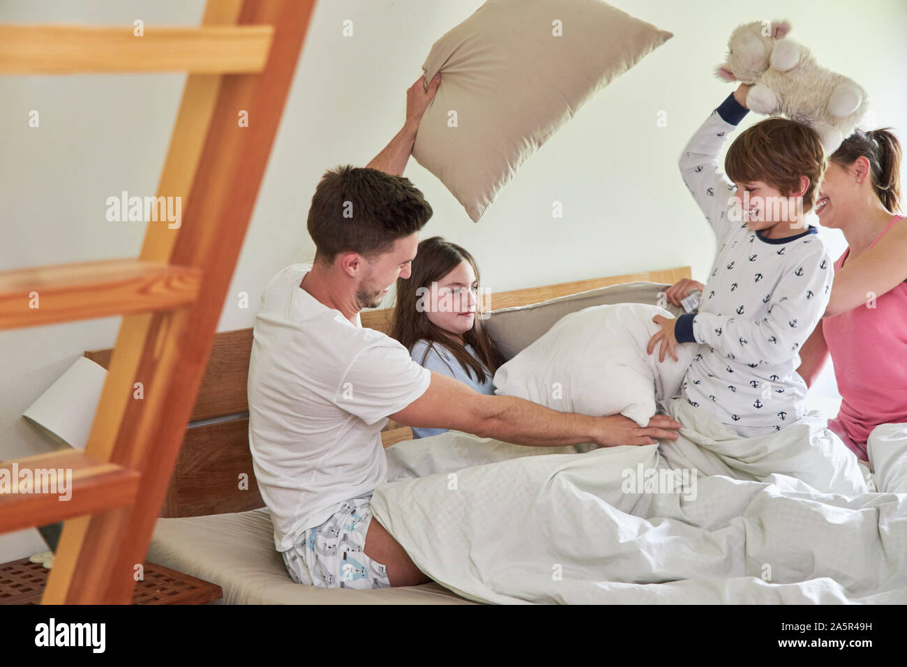 Romp father children hi-res stock photography and images - Alamy