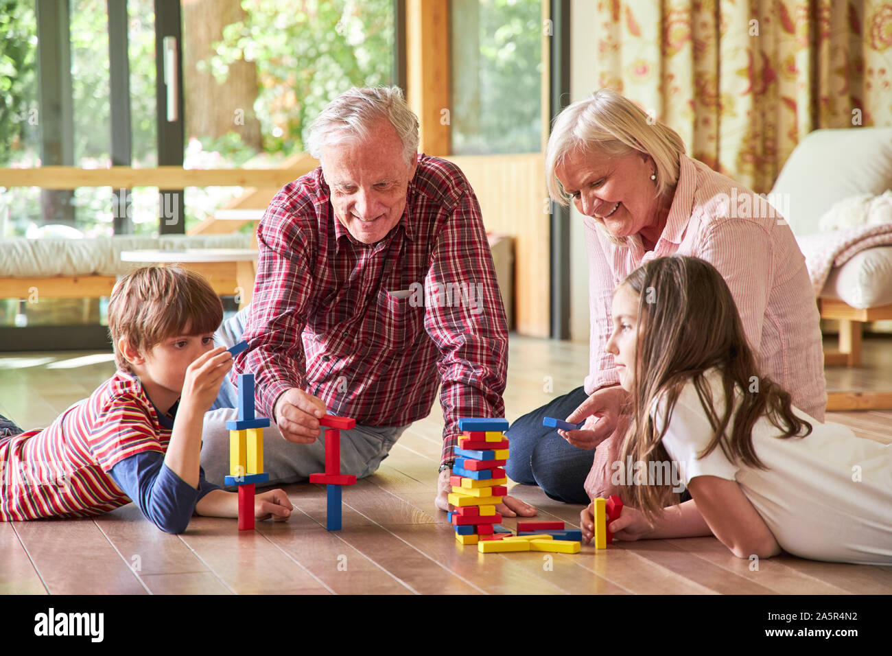 Grandparents Playing With Grandchildren